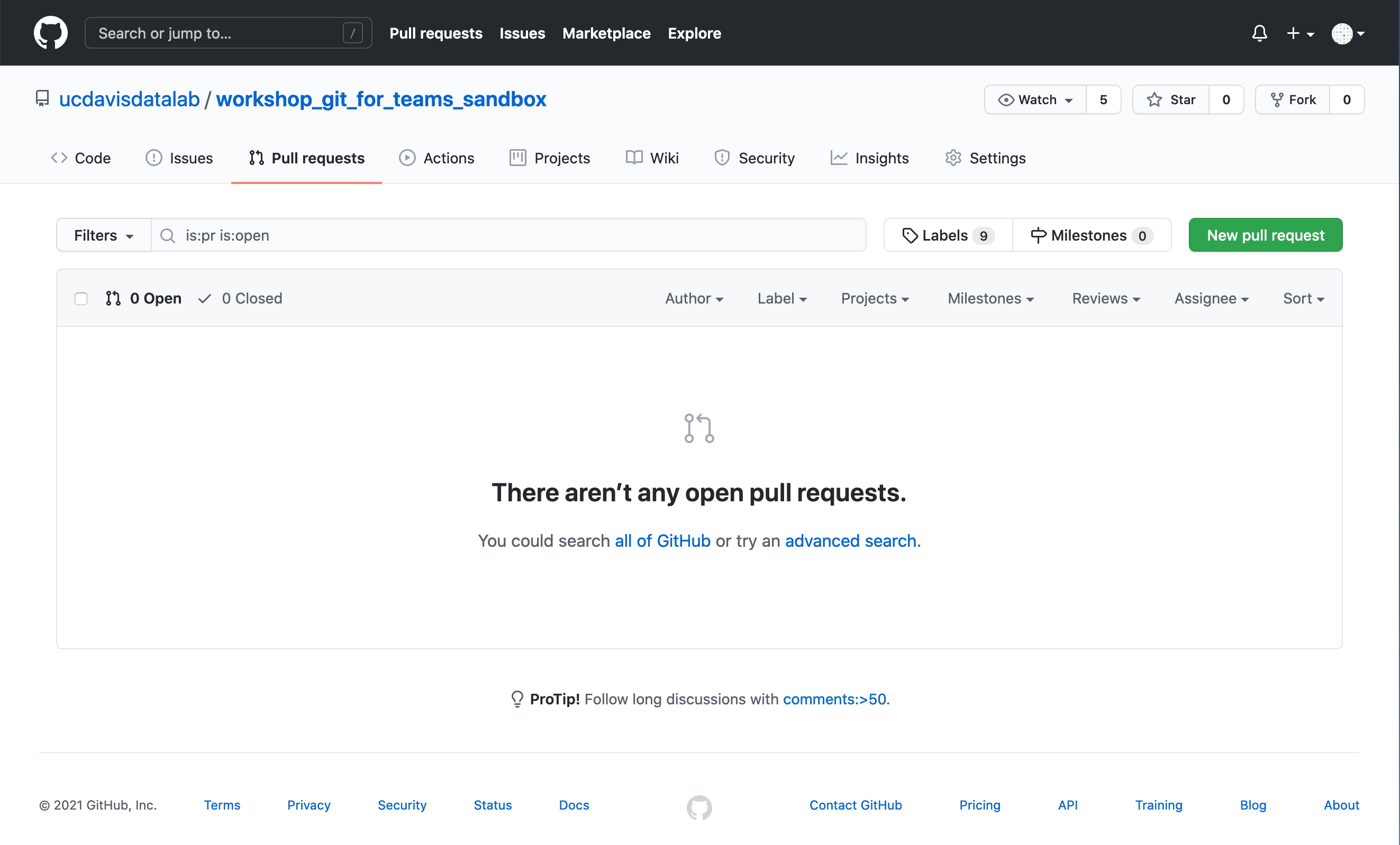 6 Open And Merge A Pull Request — Reproducible Research For Teams With Github
